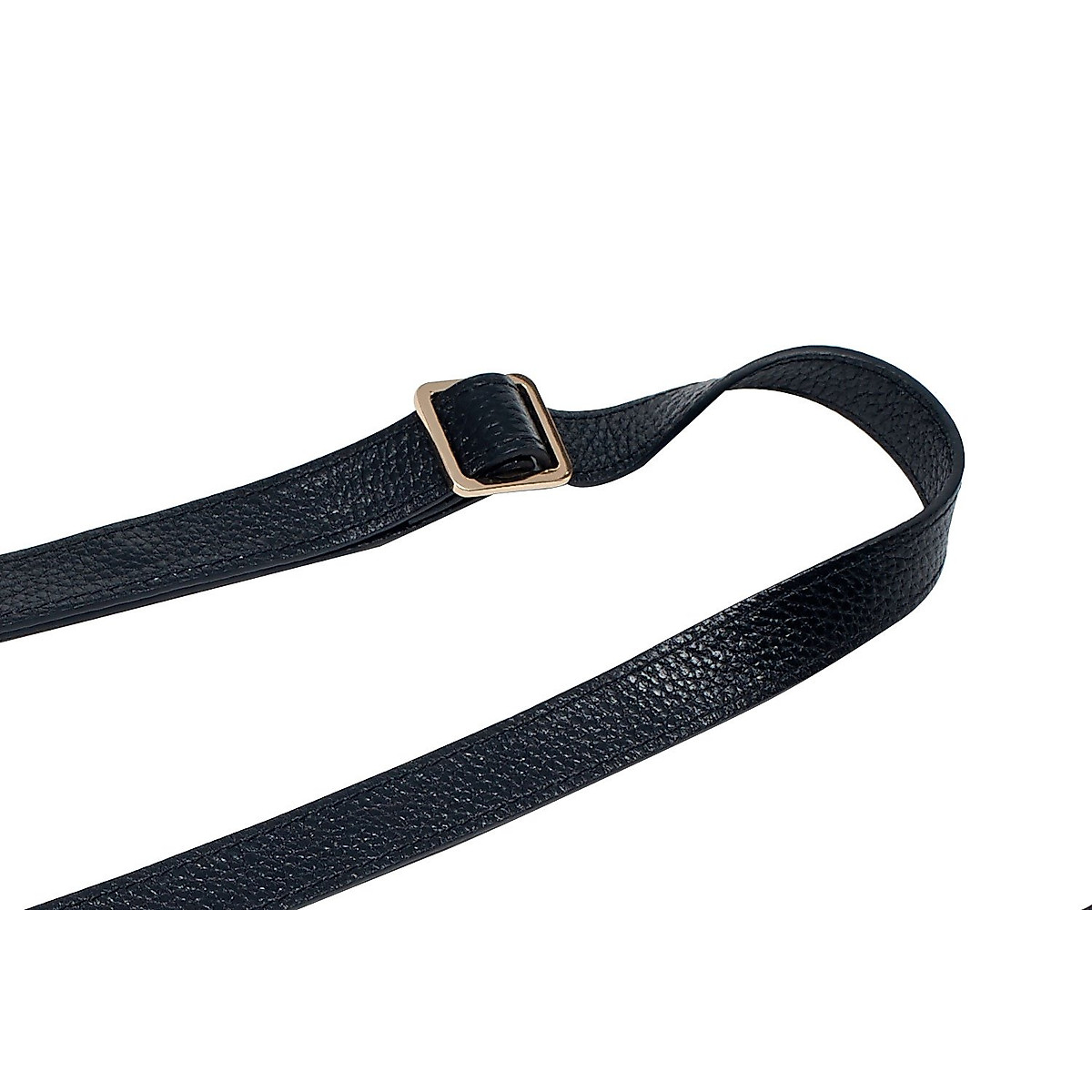 VanEnjoy Full Grain Leather Adjustable Replacement Strap Cross Body Bag Purse, 26-51 inch Gold Hardware - 1.8 CM Width (Black-Silver Metal With Tasse) (1# Black)