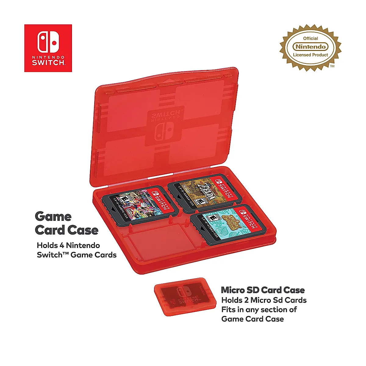 Game Traveler Nintendo Switch Lite Case - Switch Lite Carrying Case for Switch Lite, Hard Travel Case, Adjustable Viewing Stand, Bonus Game Case & Deluxe Carry Handle, Licensed Nintendo Game case