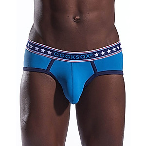 Cocksox American Collection Solid Sports Brief CX76N, Blue Jean, Large
