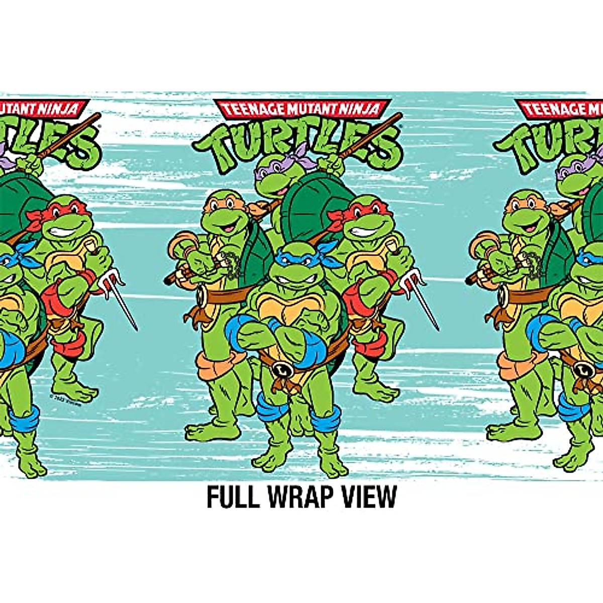 Teenage Mutant Ninja Turtles TMNT OFFICIAL Turtle Group 18 oz Insulated Water Bottle, Leak Resistant, Vacuum Insulated Stainless Steel with 2-in-1 Loop Cap