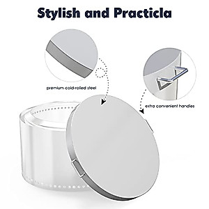 Fire Pit Lid for Solo Stove Yukon, Round Steel Lid for Yukon Stove with Handles, 27 Inch Yukon Lid Outdoor Fire Pit Shield Stove Accessories