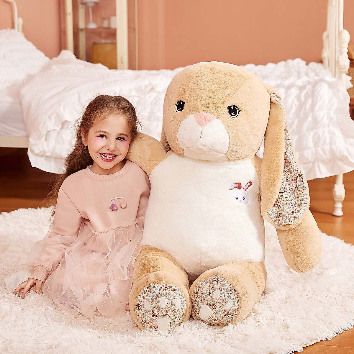 IKASA Giant Rabbit Stuffed Animal Plush Toy, 30" Large Cute Jumbo Bunny Toys for Kids Girls Boys Girlfriend