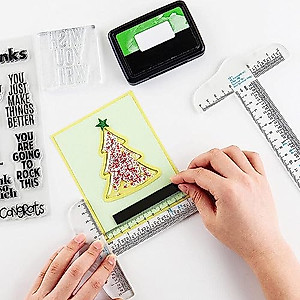 2pcs T Square Ruler 6 Inches Clear Acrylic T-Square Ruler, Drafting Tools, Drafting T Square, T Ruler Transparent for Crafting and Drafting