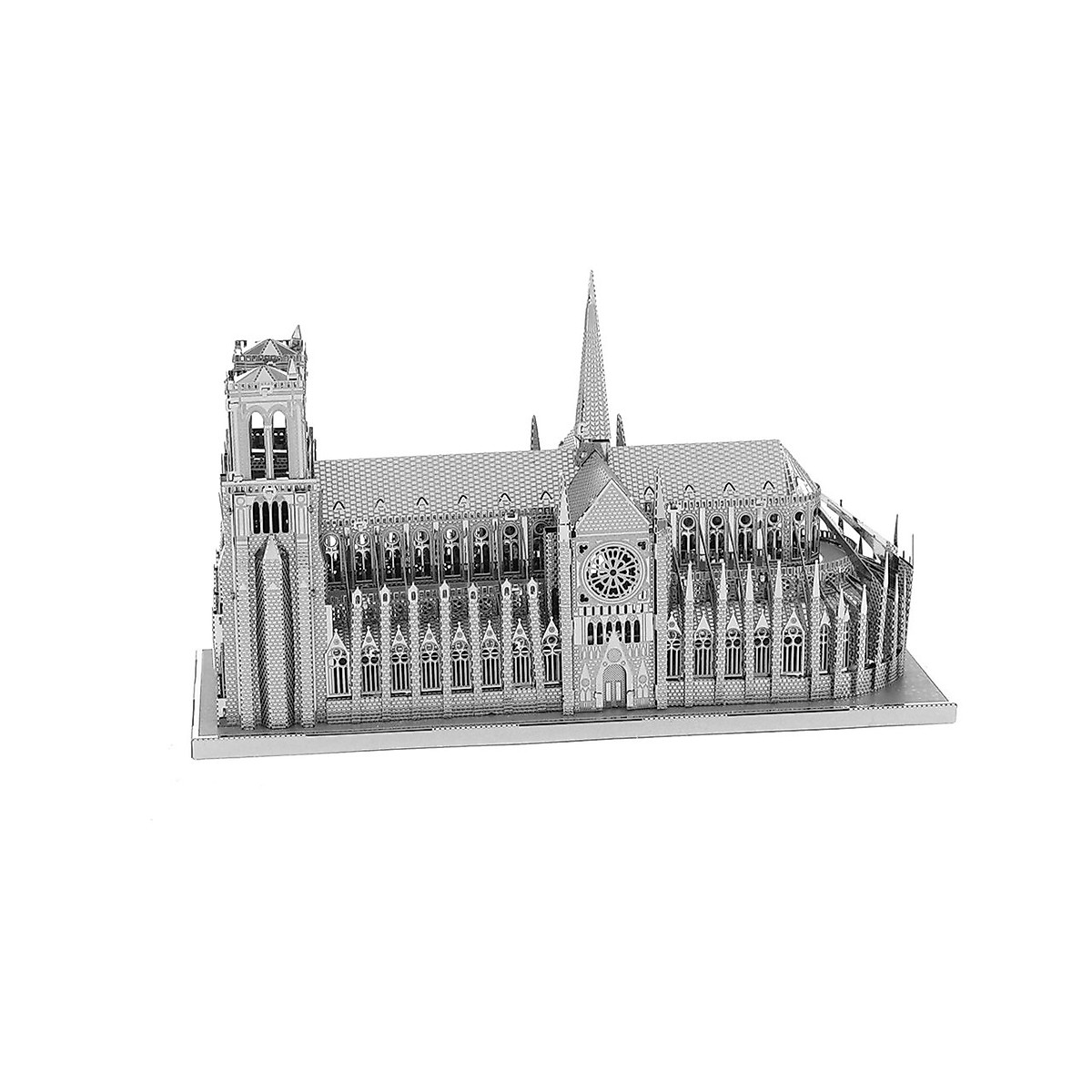 Metal Earth Fascinations Premium Series Notre Dame Cathedral 3D Metal Model Kit Bundle with Tweezers