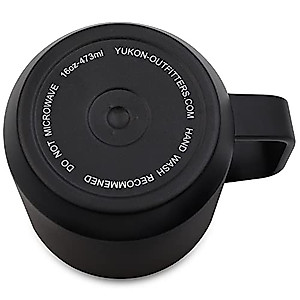 Yukon Outfitters Outdoor Camping Active Stainless Steel Freedom 16 oz Coffee Mug, Black