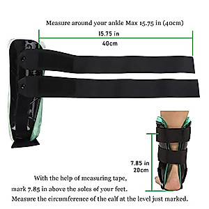 Orthomen Air Gel Ankle Brace - Stirrup Ankle Splint - Adjustable Rigid Stabilizer for Sprains, Strains, Post-Op Cast Support and Injury Protection