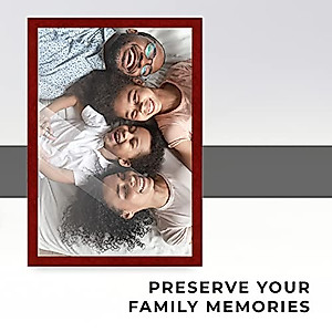 24x30 Frame Brown Red Cherry Wood Picture Frame Width 0.75 Inches | Interior Frame Depth 0.5 Inches | Cerise Collection | UV Acrylic, Foam Board Backing & Hanging Hardware Included