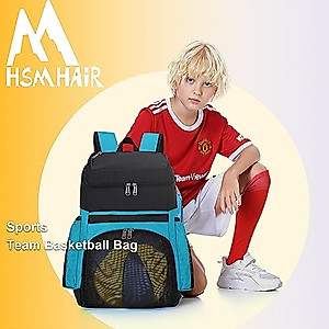Hsmihair Basketball Backpack&Soccer Bag Youth Soccer backpack with Separate Ball holder & Shoes compartment, Best for Basketball, Volleyball,Football, Soccer,Gym,Swim Training.