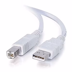 C2G 13172 USB 2.0 A to B USB Cable, 6.56 Feet (2 Meters), White