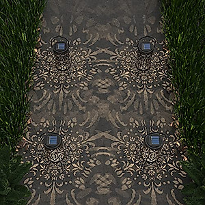 Sararoom 4 Packs Outdoor Solar Hanging Lantern, Decorative Retro Metal LED Lantern with Handle, IP65 Waterproof Dusk to Dawn Lantern for Table Garden Patio Yard Pathway Walkway Tree Fence,Retro