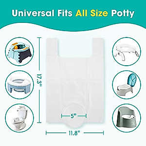 [60 Counts] Disposable Potty Liners compatible with OXO Tot 2-in-1 Go Potty, Potty Refill Bags for Toddler Travel, Universal Potty Bags Fit Most Potty Chairs