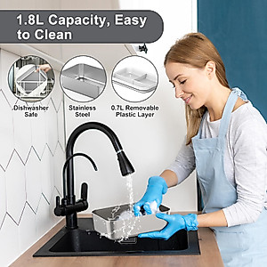 Herrfilk Electric Lunch Box Food Heater Portable Faster Food Warmer with 1.8L Removable Stainless Steel Container for Car Truck Home Work Adults, 220V/110V/24V/12V [2023 Upgraded]