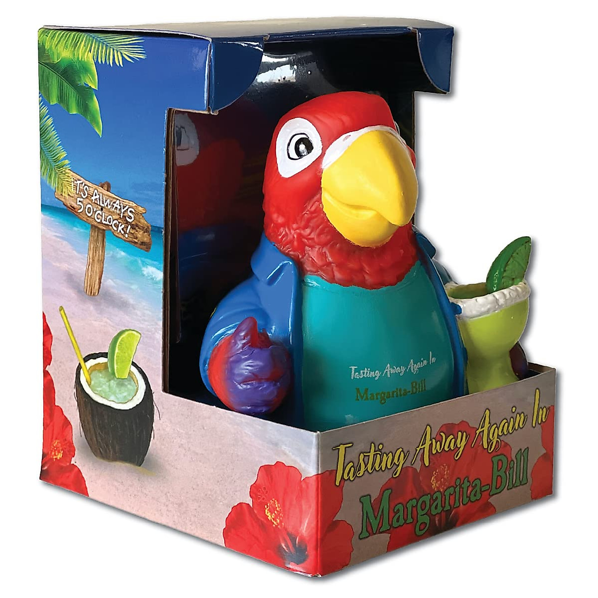 CelebriDucks - Tasting Away Again in Margarita-Bill - Floating Rubber Ducks - Collectible Bath Toy Gift for Kids & Adults of All Ages