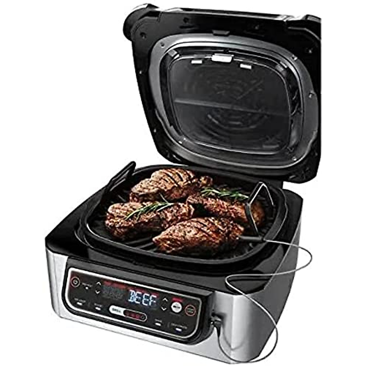 Ninja Foodi 5-in-1 Indoor Grill with Integrated Smart Probe, 3.9 L (4 qt.) Air Fryer