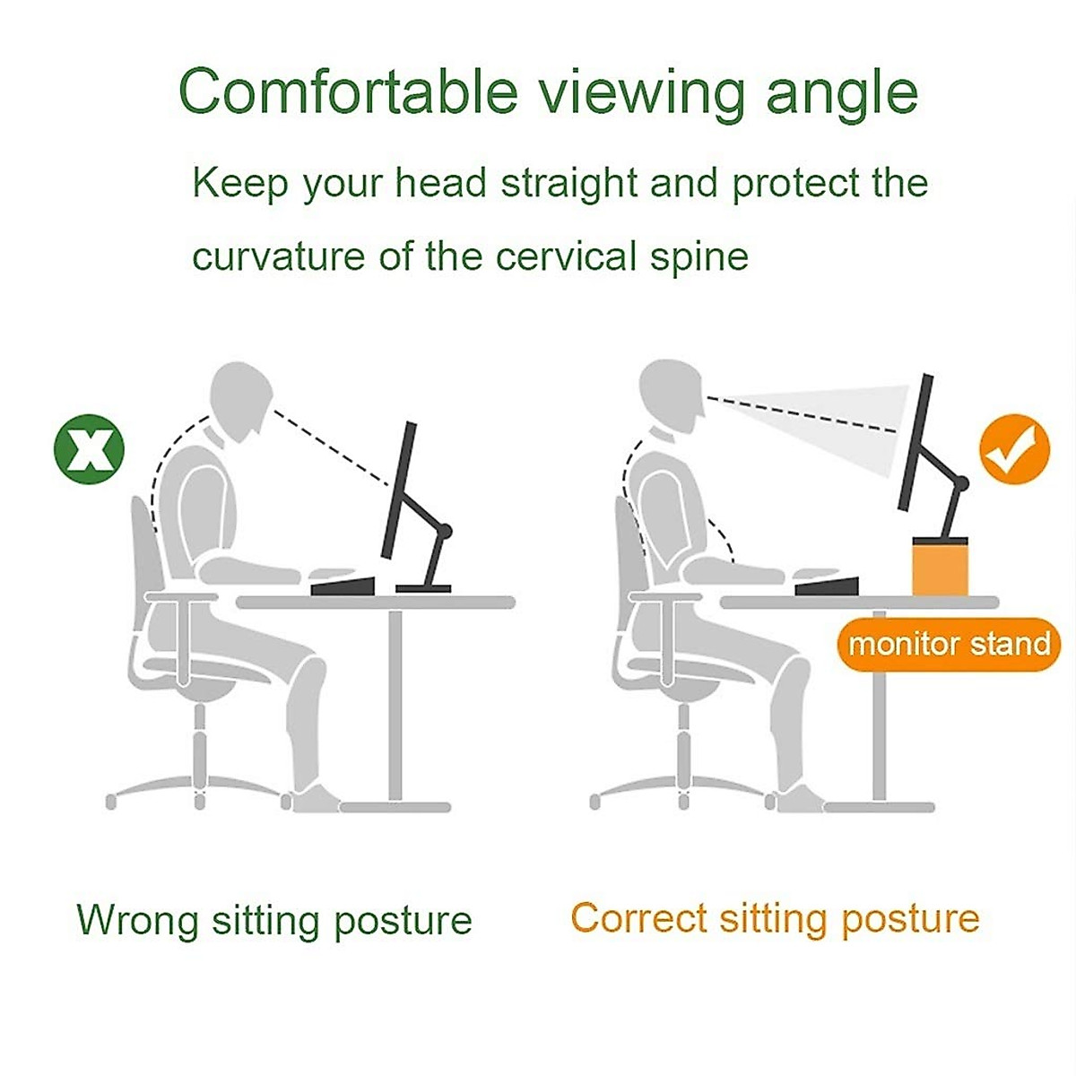 SUNDAY HOME Desk Computer Monitor Corner Stand Wooden, 2 Tier Solid Wood Monitor Riser Desk Organizers Rack Natural Wood (Size : 79CM)