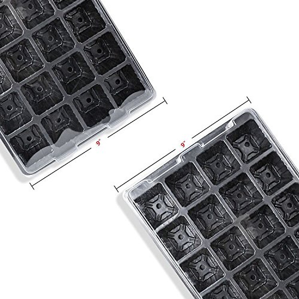 10 Pack -240 Cells -24 Grow Trays with Humidity Dome and Cell Insert - Mini Propagator for Seed Starting and Growing Healthy Plants Durable Reusable and Recyclable