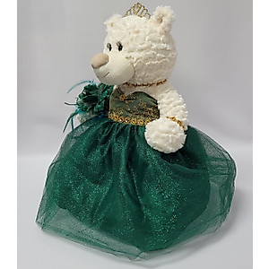 KINNEX COLLECTIONS SINCE 1997 20" Quince Anos Quinceanera Last Doll Teddy Bear with Dress (Centerpiece) ~ ARC16831-33 (Emerald Green)