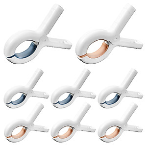 Jeffdad 8Pcs Beach Towel Clips, Large Bath Towel Clips Heavy-Duty Plastic Clothes Pins Quilt Drying Clips, for Clothes, Bed Linen, Bath Towel, Beach Towel to Dry on Clothesline and Hanging Rack