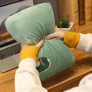 VEMMIO Travel Pillow Office Student Nap Pillow Portable Small Pillow Plush Memory Foam Sleeping Nap Neck Throw Pillow Cushion (Color : Black)