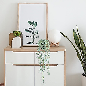 BACAMA Fake Hanging Plant Eucalyptus Small Decor Faux Hanging Vine Plants Wall Greenery for New Home Decoration 1PCS Bright Green 23.6Inches