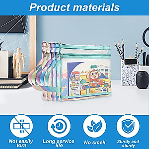 15 Pack Mesh Zipper Pouch Bags,Double-Layer Puzzle Building Block Storage,Colored Nylon Zippered Blocks Bags,Lego Storage Bag, A4 Zipper Lego Puzzle blocks Pouch with Handle for Office Games