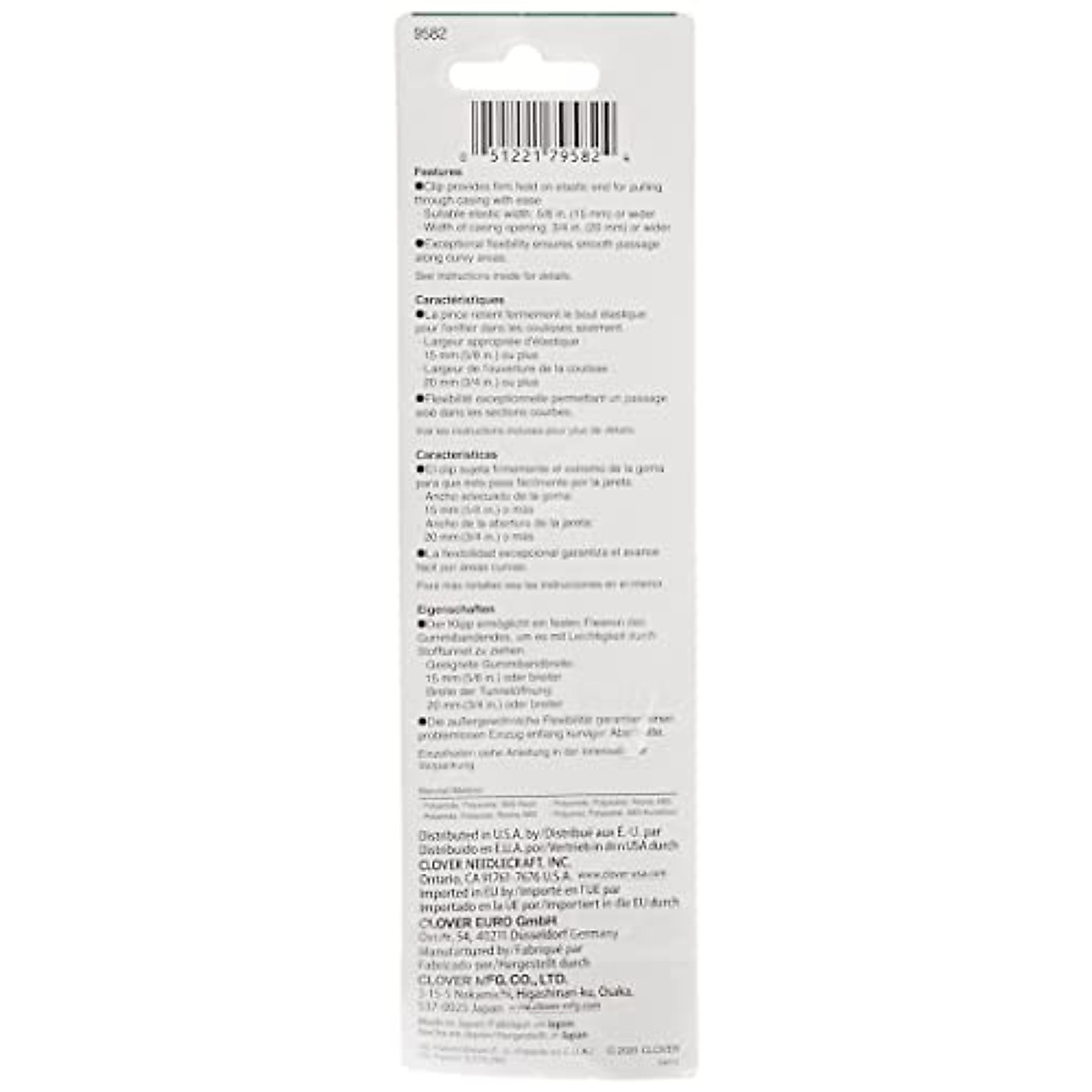 Clover Needlecrafts Clip n Glide Bodkin set, 50, Basic