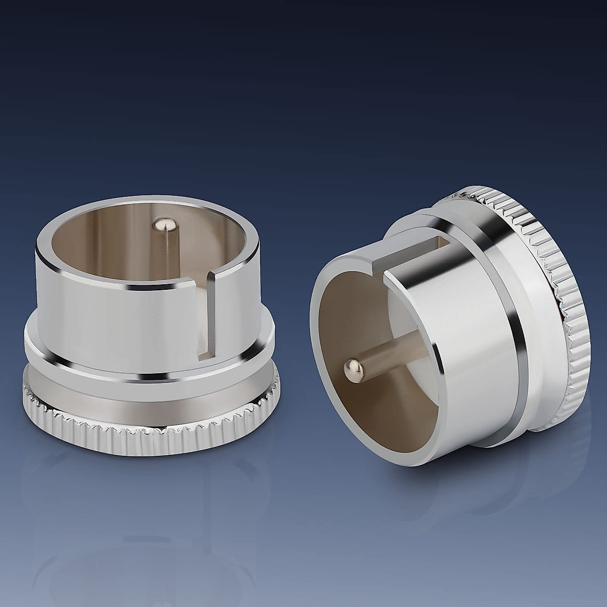 Monosaudio XLR Male Plugs 2Pcs XLR Dust Caps XLR Shorting Plugs Shileding Caps Noise Stopper Dust Proof Protectors XLR Connector Covers for Audio,Speakers, Subwoofers,Amplifier(Rhodium Plated)