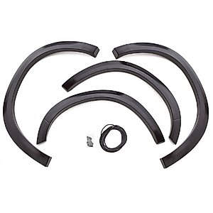 Lund SX204S Elite Series Black Sport Style Standard Front and Rear Fender Flare - 4 Piece