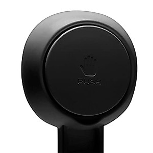 Bath Bliss Power Lock Gel-Suction Toothbrush Holder | Suction Mount | Bathroom Mirror or Wall Hang | No Tools Required | Toothpaste | Razor | Easy Release | Matte Black