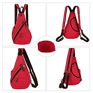 HUXFAM Small Sling Crossbody Backpack Multipurpose Casual Daypack Backpacks Outdoor Cycling Hiking Travel