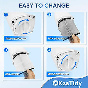 Keetidy C535 115115 Replacement Filter A Compatible with Winix 5500-2 Air Purifier, 5300-2 Air Purifier, WAC5300, WAC5500, WAC6300, 5000, 5000b, 5300, P300 (2 HEPA Filter + 8 Carbon Filters)