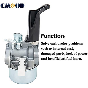 696065 Carburetor Compatible for Briggs & Stratton 697422 110402 110412 215369 Tiller Engine Carb with Mounting Gaskets Kit and 491588S Flat Air Filter Cartridge