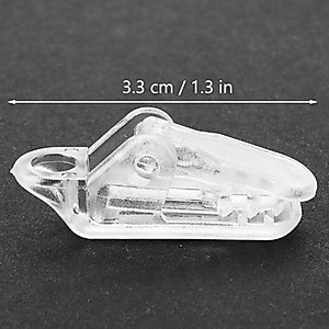 Tihebeyan 20 pcs Tent Tarp Clips,Heavy Duty Windproof Awning Poles Clamp Grip, Plastic Alligator Snaps for Camping, Tarps, Caravan, Transparent