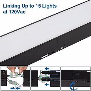 DAKASON 4FT Linkable LED Linear Light, 40W Shop Light for Garage Ceiling, Commercial Linear Lighting Fixture for Office, 4’ LED Tube Light for Warehouse, 3CCT, Dimmable 1Pack