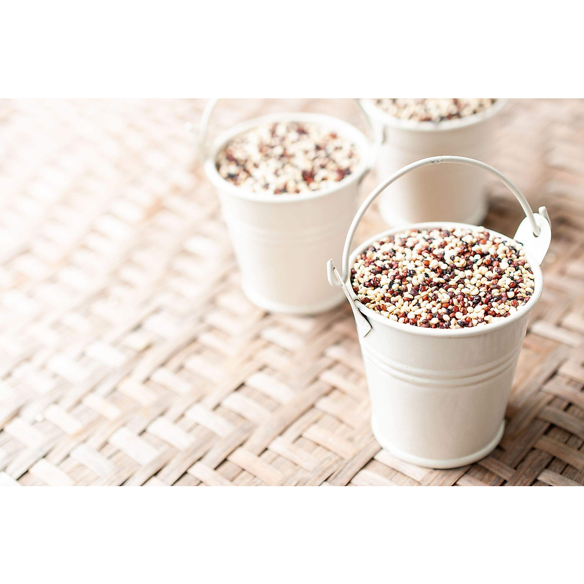 Food to Live Organic Tri-Color Quinoa, 3 Pounds — Non-GMO, Blend of White, Black, and Red Quinoa, Whole Grain, Non-Irradiated, Kosher, Vegan, Sproutable, Sirtfood, Bulk. Source of Fiber, Protein