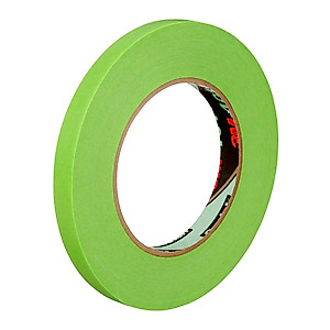 3M 401+ High Performance Masking Tape, 0.50 Inch x 60 Yards, Green