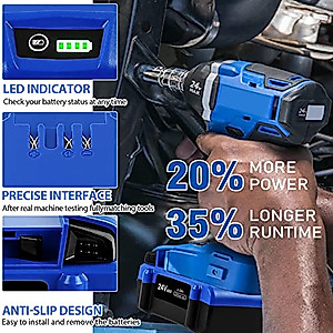 JIALIPOK 24V 6.0Ah Replacement for Kobalt 24V Max Battery KB624-03 KB524-03 KB424-03 KB224-03 KB124-03 0673802 Lithium Ion Cordless Tools Battery(2Pack) NOT for Snow Joe