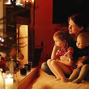 Black Halloween Votive Candles in Glass 12 Packs Small Unscented Soy Wax Candles