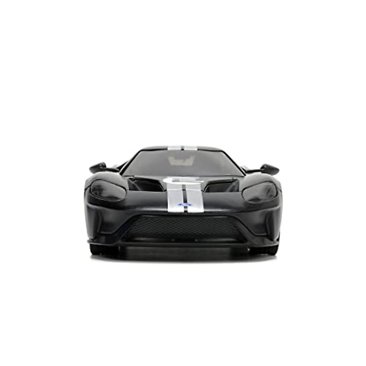 Jada Toys Big Time Muscle 1:24 2017 Ford GT Die-cast Car Black/White Stripes, Toys for Kids and Adults