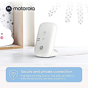 Motorola PIP10 Audio Baby Monitor - 1000ft Range, Secure & Private Connection, High-Sensitivity Mic, Volume Control, Alert Detection Light, Portable Parent Unit (Outlet or AAA Battery - NOT Included)