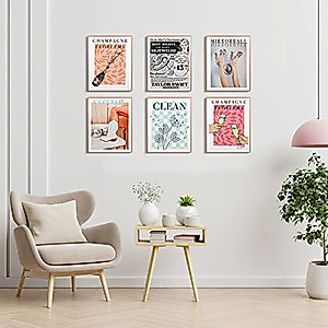 Hatofis Retro Folklore Music Poster Aesthetic Pink Girly Canvas Wall Art Preppy Reputation Poster Room Aesthetics Decor Set of 6 Unframe 8x10 inch