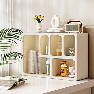 SUNHIPPIE Floating Cabinet for Wall, Coffee Station Organizer Display Shelf, Bathroom Wall Shelf, Geometric Wall Cabinet, Wooden Display Shelving Storage Rack, Countertop Storage Cabinet