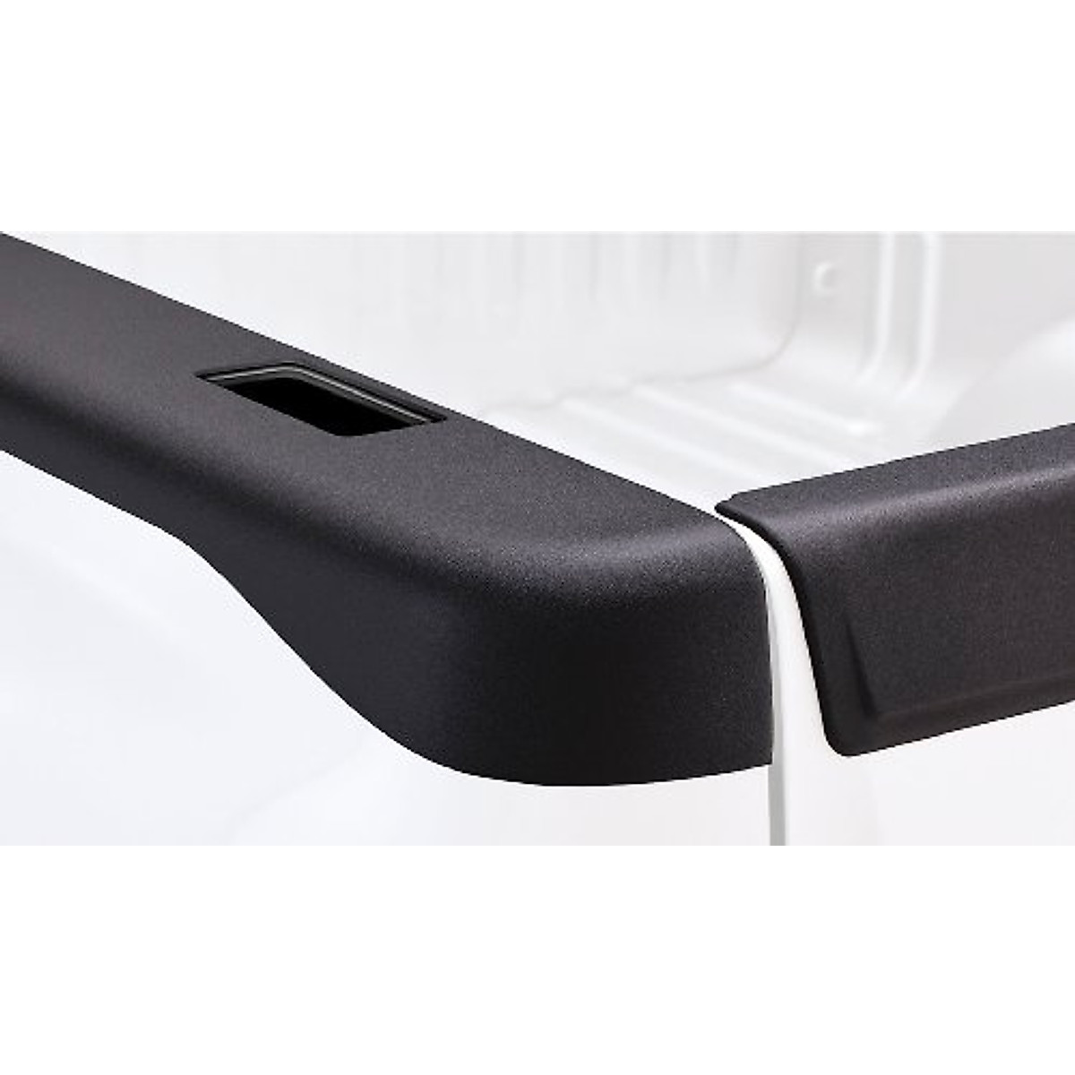 Bushwacker Ultimate BedRail Caps - SmoothBack w/ Stake Holes | 2-Piece Set, Black, Smooth Finish | 48522 | Fits 2007-2014 Chevrolet Silverado 1500, 2500 HD, 3500 HD w/ 8.1' Bed (Excludes Dually)