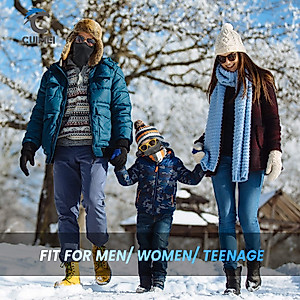 CUIMEI Fleece Neck Warmer Gaiter - Ski Face Mask Winter Neck Gaiter for Motorcycle Running Cycling