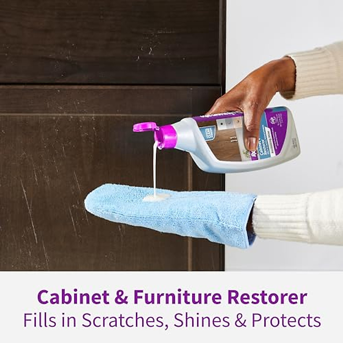 Rejuvenate Cabinet And Furniture Restorer Fills In Scratches, Shines And Protects Indoor Cabinets And Furniture, 16 Ounces