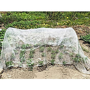 Garden Hoops for Raised Beds Hoop House Greenhouse Hoops for Garden Beds Green House Hoops for Garden Netting Wire Hoops Garden Tunnel Garden Hoops for Row Cover Hoops Fiberglass 6.56ft+1.31ft (6Pack)