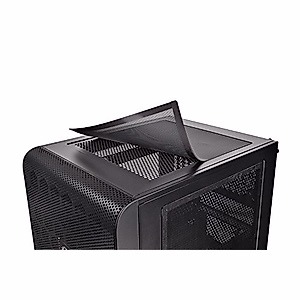Thermaltake Core V21 SPCC Micro ATX, Mini ITX Cube Gaming Computer Case Chassis, Small Form Factor Builds, 200mm Front Fan Pre-installed, CA-1D5-00S1WN-00 Black