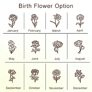 Yofair Name Necklace with Birth Flower 18K Gold Plated Floral Custom Necklace Personalized Bridesmaid Proposal Gifts for Women