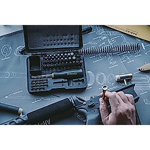 Wheeler 55 Piece SAE/Metric Hex and Torx Screwdriver Set for Pistol Rifle Handgun Gunsmithing Rebuild and Maintenance, Multicolor