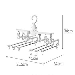 IULJH Multi-Layer Hanger Hanging Pants Storage Artifact Multi-Functional Pants Rack Folding Magic Pants Clip